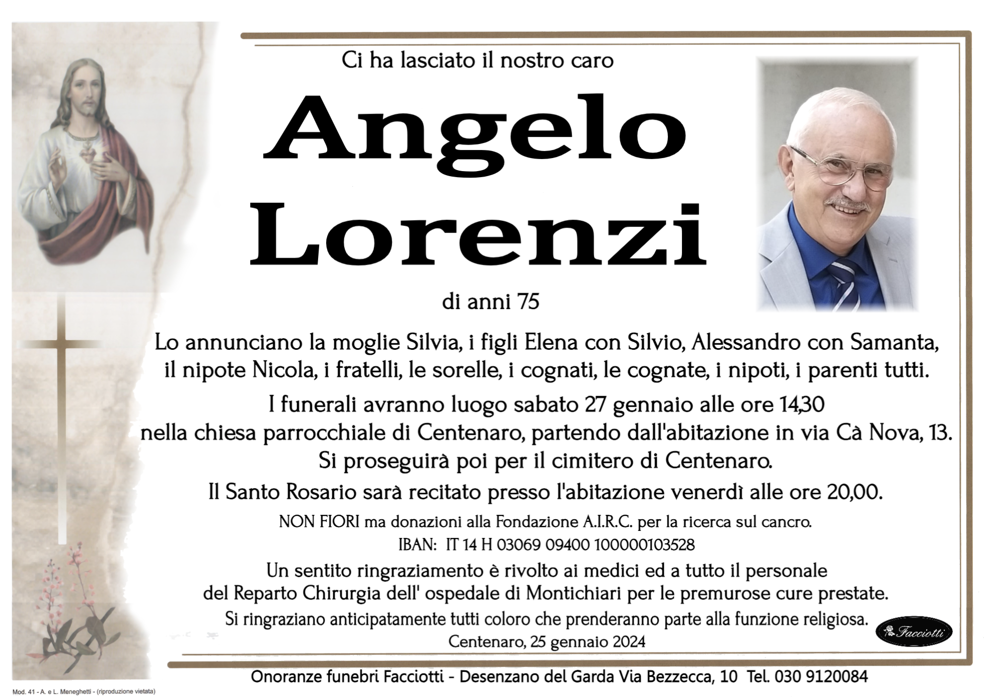 Angelo Lorenzi - Onoranze Funebri Facciotti