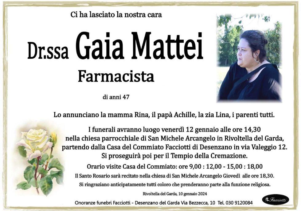 Dr.ssa Gaia Mattei - Onoranze Funebri Facciotti