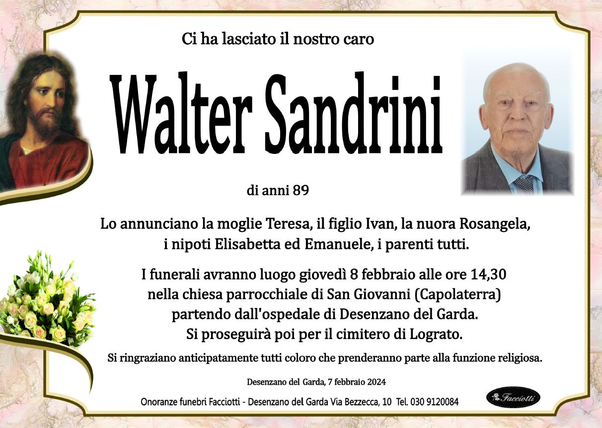 Walter Sandrini - Onoranze Funebri Facciotti