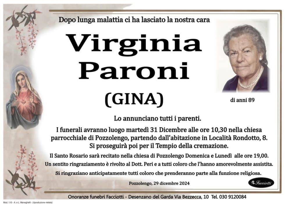 Virginia Paroni - Onoranze Funebri Facciotti