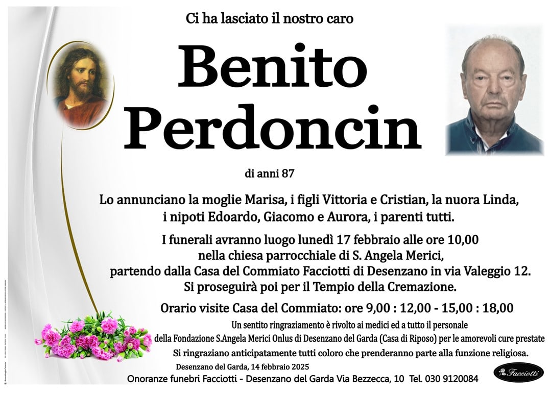 Benito Perdoncin - Onoranze Funebri Facciotti